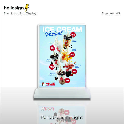 Promo Portable Light Box | Portable Slim Light | Standing LED Menu ...