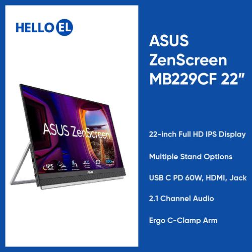 Jual ASUS ZenScreen MB229CF 22 Inch Full HD IPS 100Hz PD 60W HDMI USB C ...
