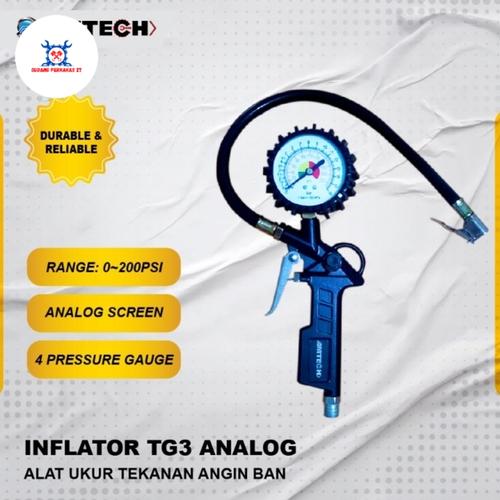 Jual AMTECH Tire Inflator Pressure Gauge / Isi Ukur Tekanan Angin Ban 3 ...