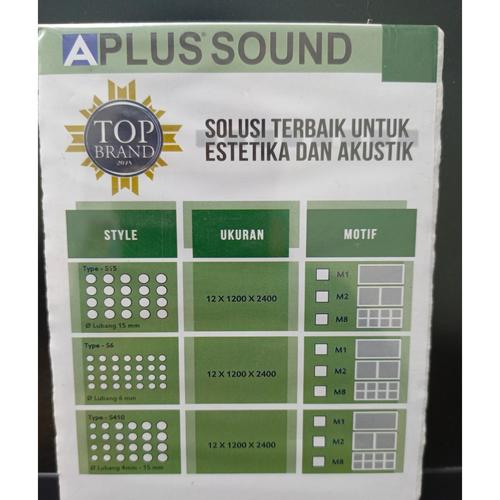 Jual Gypsum aplus sound 12mm 1200x2400 /gypsum lubang / partisi ...
