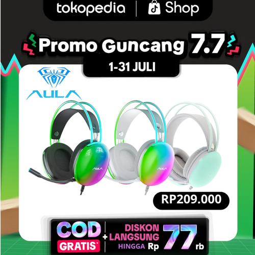 Promo Headset Gaming AULA S505 USB – Streamer Light RGB Running ...
