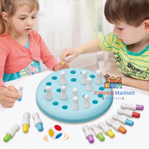 Promo Mainan Edukasi Anak Catur Warna Memory Chess Colour Stick Board ...