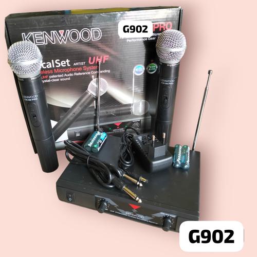 Jual G902 MIC WIRELESS DUAL MICROPHONE HANDHELD UHF DOUBLE MIK MIX ...