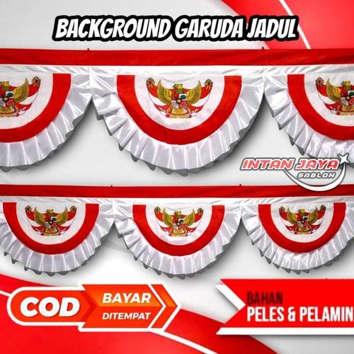 Jual Bendera Background Garuda Merah Putih 10 Gelombang 8 Meter/ Umbul Umbul Gelombang - GARUDA ...