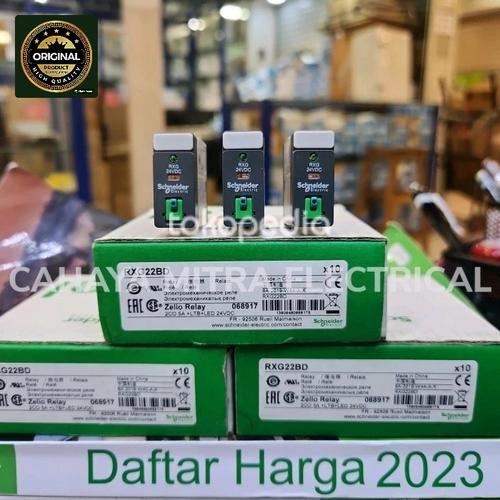 Jual RXG22BD Relay Schneider 2 C/O 8Pin Slim 24VDC 5A LED (Lampu ...