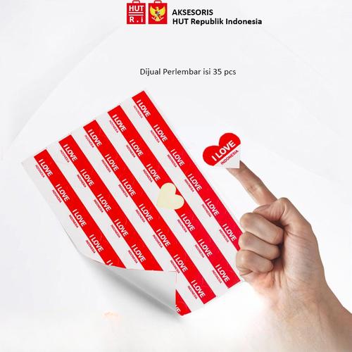 Jual Stiker Pipi Bendera Bentuk Hati Hiasan Pawai Karnaval Sticker ...