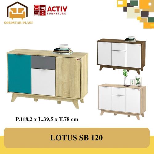Promo Lemari Buffet Minimalis Modern/Sideboard Buffet Kabinet/LOTUS SB SERIES - S.WHITE, SB 120 ...