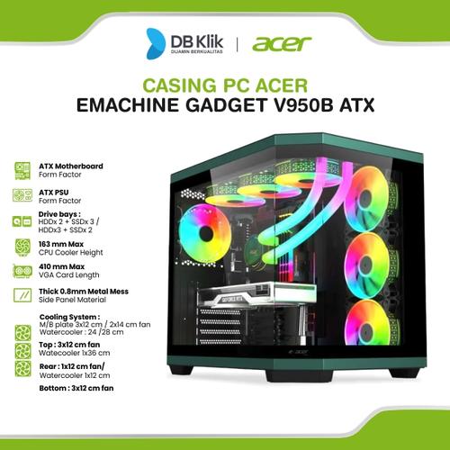 Promo Casing PC Acer Emachine Gadget V950B Atx Black - V950 Cicil 0% 3x ...