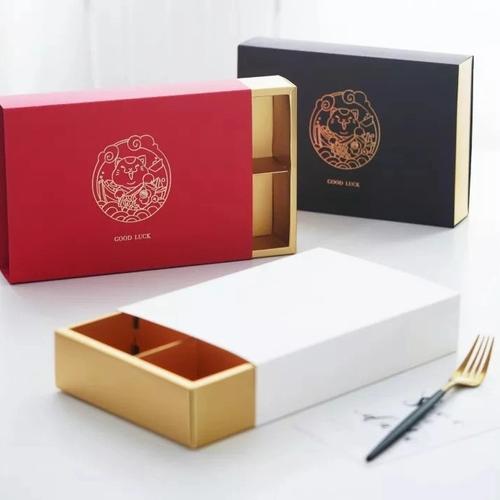 Jual box slide mooncake sekat 6 cat gold dus packaging kue bulan nastar ...