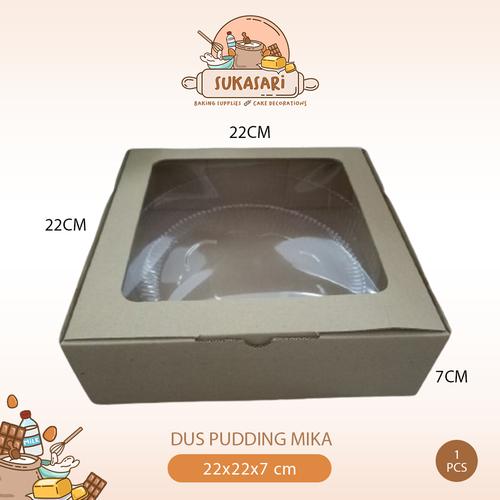 Jual Dus Pudding Mika 22x22x7 cm Box cake box hampers corrugated carton ...
