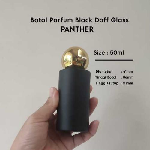 Jual Botol parfum Kaca Black Doff 50ml Botol Kosong Botol Minyak Wangi ...