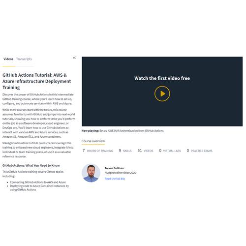 Jual CBT Nuggets - GitHub Actions Tutorial AWS & Azure Infrastructure Deployment - Jakarta Timur ...