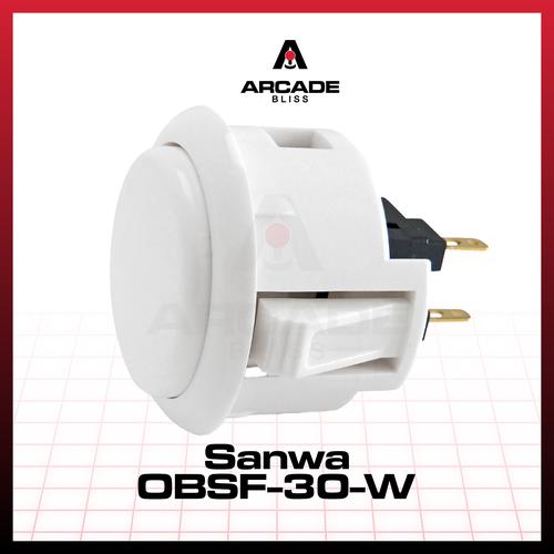 Jual Original SANWA OBSF-30-W White Putih Push On Button 30mm Arcade ...