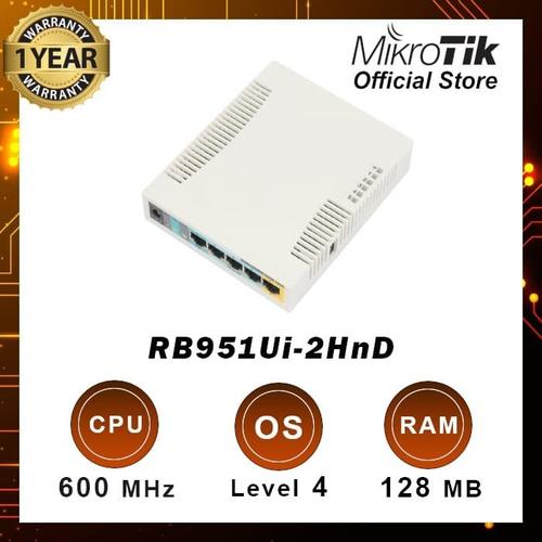 Promo MikroTik RB951Ui-2HnD 2.4GHz AP with five Ethernet ports and PoE ...