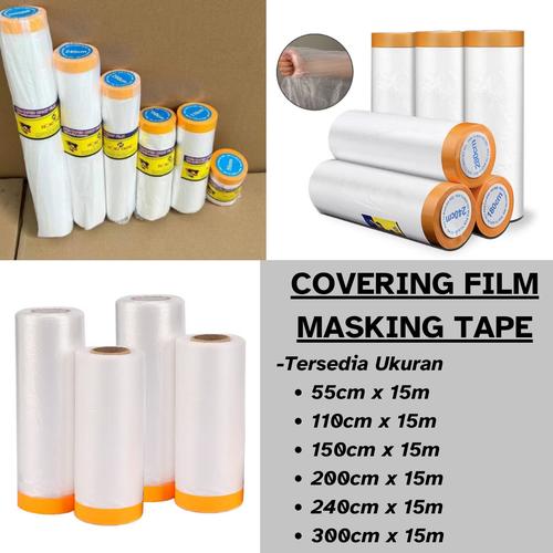 Jual Covering Film Masking Tape, Ukuran 55cm sampai 300cm, Plastik ...