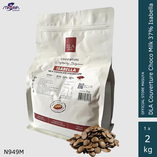 Jual DLA Chocolate Milk 37% Couverture Coin ISABELLA 1kg Cokelat Susu ...
