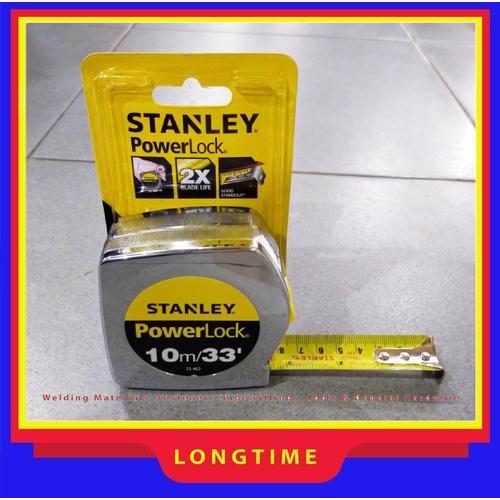 Jual METERAN STANLEY 10M 33' PowerLock 33463-8 Measuring Tape Meter ...