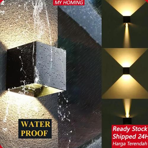 Jual Harga Mim Lampu Dinding Teras Minimalis Dekorasi Outdoor / Lampu Tembok Anti Air 2 Arah Led ...