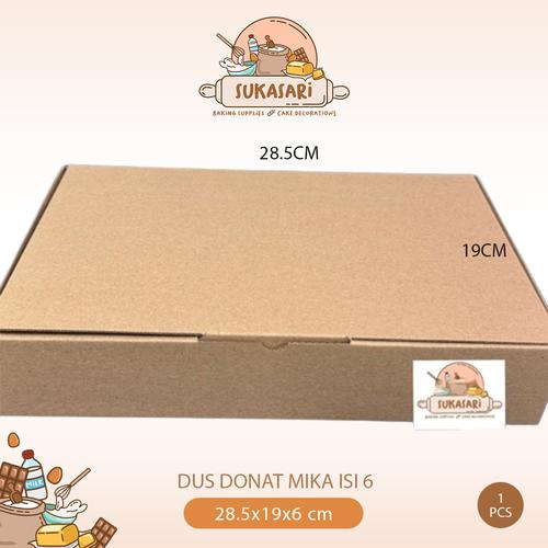 Jual Dus Donat Mika isi 6 include inner mika / donut Box cake box ...