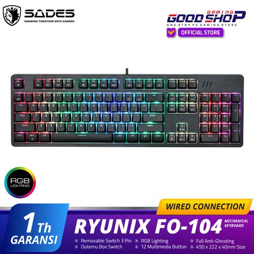 Promo Sades Ryunix FO-104 | FO104 | FO 104 Keyboard Gaming Mechanical ...