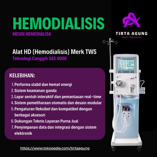 Jual Mesin HD Hemodialisa Merk TWS SAS 4000 - Kab. Bogor - Tirta Agung ...