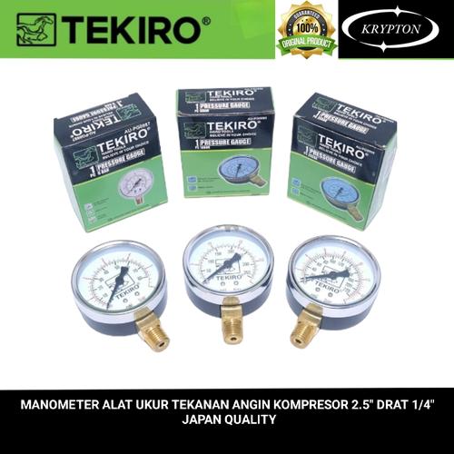 Jual tekiro manometer alat ukur tekanan angin kompresor 2.5" drat 1/4 ...