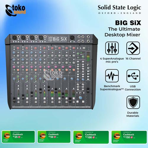 Jual Solid State Logic SSL BiG SiX - 18 Channel Desktop Analog Mixer & Interface - Jakarta Barat ...