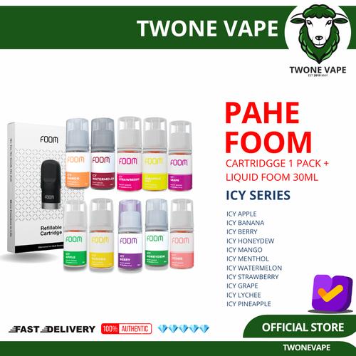 Jual PAHE Cartridge Foom X + FOOM Icy Series Saltnic 30Ml - Authentic ...