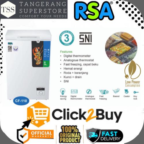 Jual RSA CHEST FREEZER CF-110 CF110 110 POWERFUL FREEZING 100L SUPER ...
