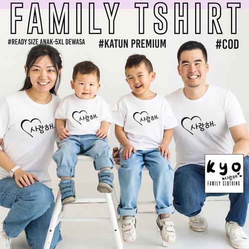 Jual BAJU KAOS COUPLE KELUARGA FAMILY KAPEL PASANGAN SET SERAGAM KATUN ...