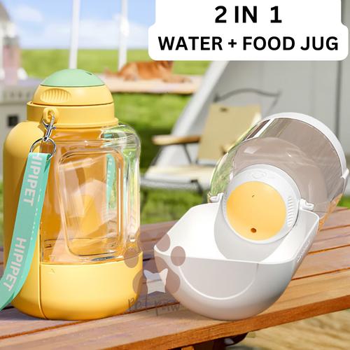 Jual Botol Minum Water Jug with Food Container 1 Liter Pet Bottle ...