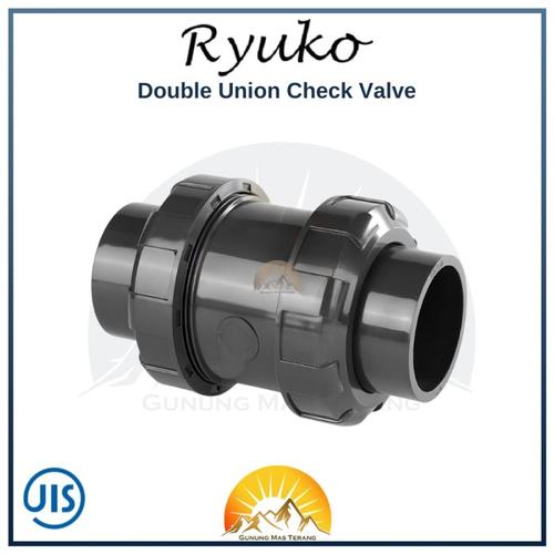 Jual Ryuko Premium Check Valve 25 mm 3/4" Double Union Socket Ball Cek ...