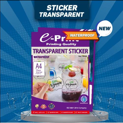 Jual Kertas Stiker Transparan Sticker Paper A4 by e-Print - Jakarta ...