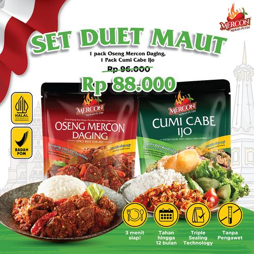 Promo Mercon Merah Putih - Set Duet Maut || Oseng Mercon Daging + Cumi ...
