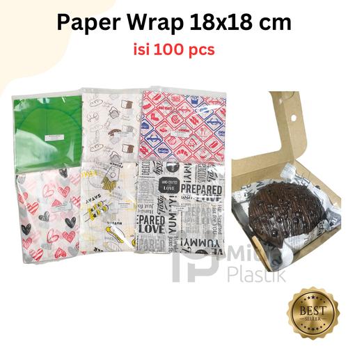 Jual Kertas Nasi Motif 18x18 cm Paper Wrap 100 pcs Printing Laminasi Food - Daun - Kab. Bandung ...