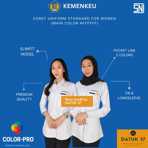 Jual Seragam Kemeja Kementerian Keuangan Kemenkeu (Wanita) Putih - 4L ...