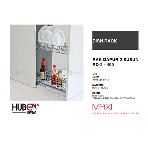Jual HUBEN RD-2 400 RAK DAPUR 40CM PIRING GELAS BOTOL BUMBU DAPUR BAWAH ...