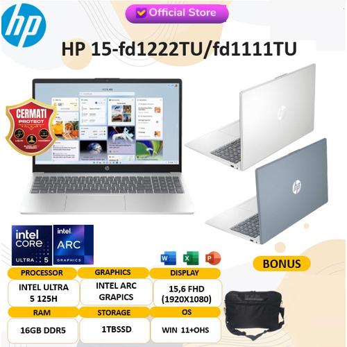 Jual HP 15 fd1111TU fd1222TU Intel Core Ultra 5-125H 16GB 512GB Win11 ...