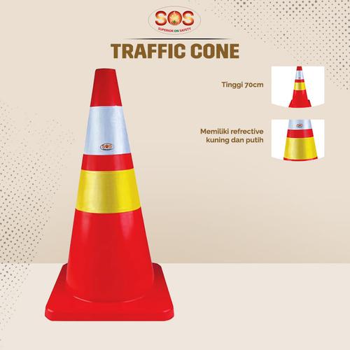 Promo SOS Traffic Cone 70 Cm Orange / Safety Cone / Alat Keselamatan ...