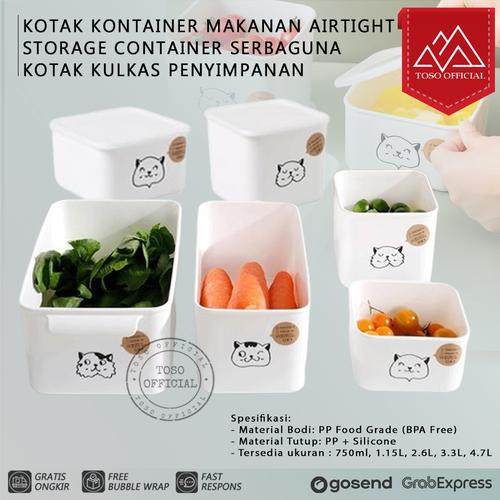 Jual Kotak Kontainer Makanan Airtight Storage Container Serbaguna Kotak ...
