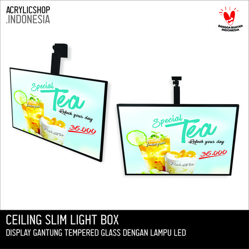 Promo LED Menu Gantung Slim Murah | Slim Light Ceiling Papan Menu ...