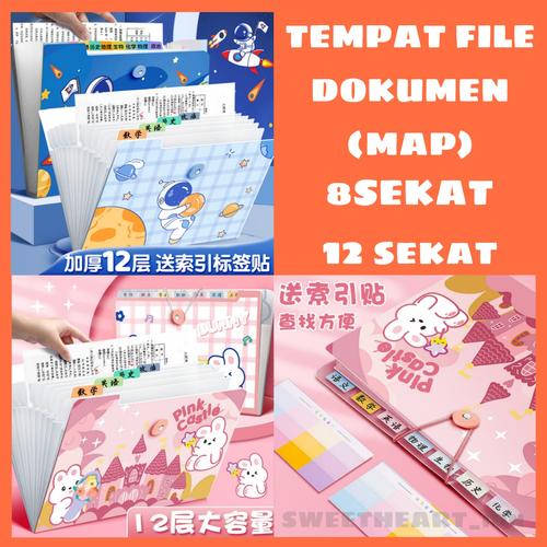 Jual tempat file dokumen sekat / map organizer file bag / map kertas ...