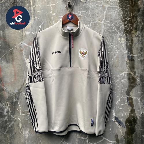 Jual Jaket Original Timnas Indonesia Erspo Midlayer Halfzip Cream ...