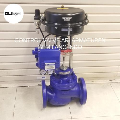 Jual Control Valve 1" Inch DN25 PN16 DP33 Ari Armaturen Stevi Actuator ...