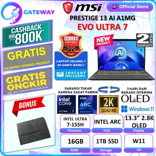 Promo MSI Prestige 13 AI EVO Intel Ultra 7-155H 16GB 1TB SSD Win11+OHS 13.3" OLED 2.8K - BASIC 1 ...