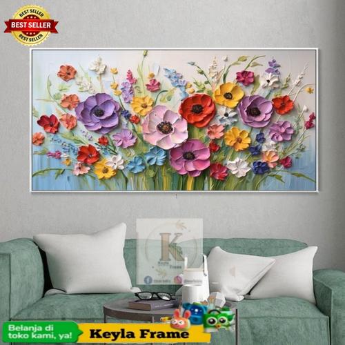 Jual lukisan bunga mawar aesthetic dekorasi dinding hiasan dingding ...