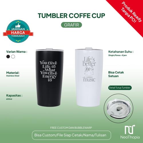 Jual Tumbler Custom Coffee Cup Stainless 600ml Laser Grafir Souvenir ...