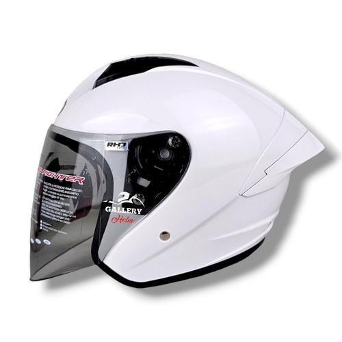 Promo Helm Nhk N1 Max Solid Putih | Visor Rhd Lens Light Smoke | Half ...