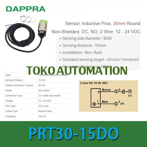 Jual PRT30-15DO M30 15mm DC NO inductive cylindrical proximity sensor ...