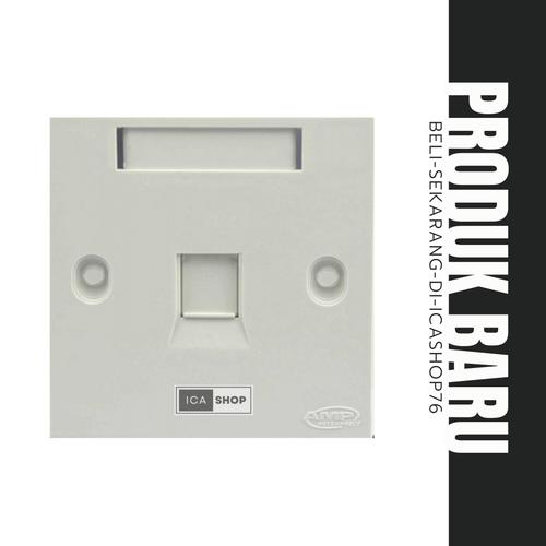 Jual COMMSCOPE / AMP FACEPLATE LAN RJ45 1 Hole / Face plate / Wallplate ...